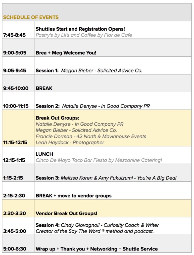 schedule | Relevant Workshop